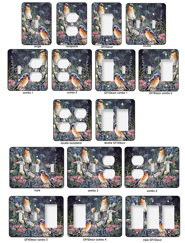 AB143 Bird Switchplates-Bluebirds2040