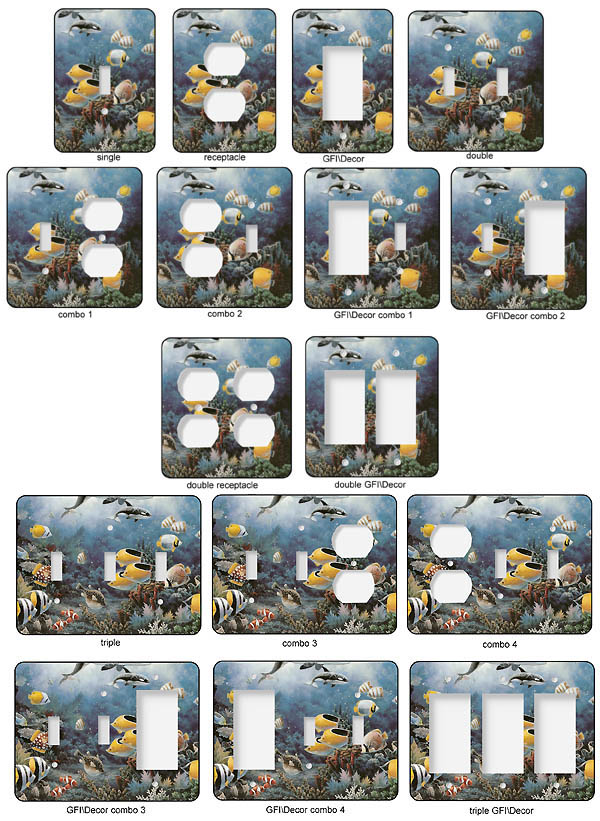 Tropical Fish Switch Plates
