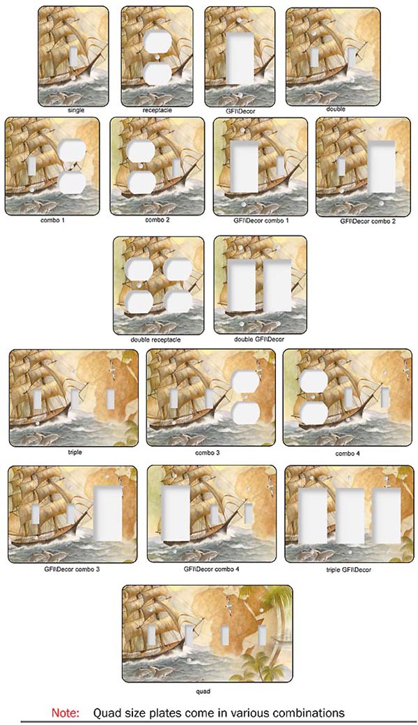 SS126 Nautical Switchplates1732